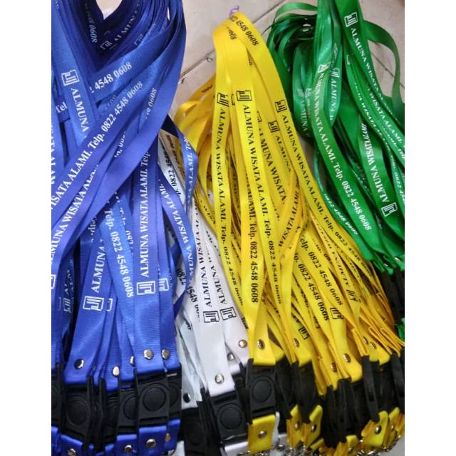 Jual Tali name tag 1sisi 1warna 2cm sablon | Shopee Indonesia