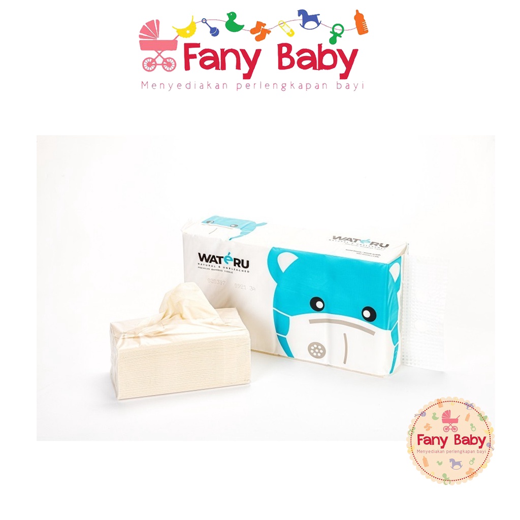 Jual WATERU PREMIUM BAMBOO TISSUE NATURAL & UNBLEACHED FACIAL TISSUE ...