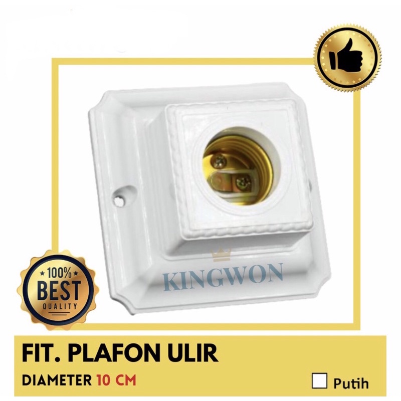 Jual FITTING PLAFON LAMPU SEGI 4 ULIR 10 CM | Shopee Indonesia