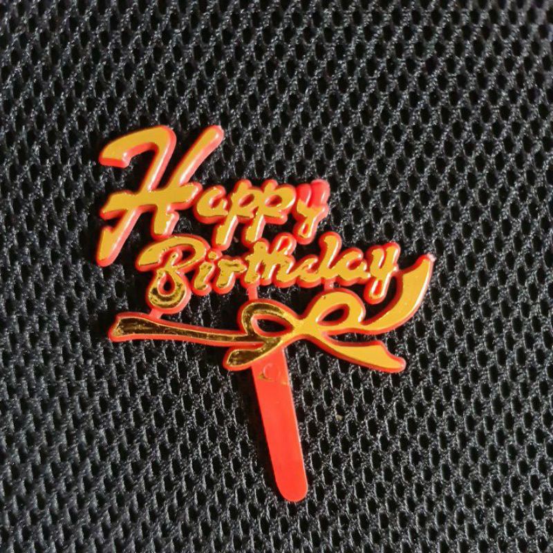 Jual Cake topper happy bday merah | Shopee Indonesia