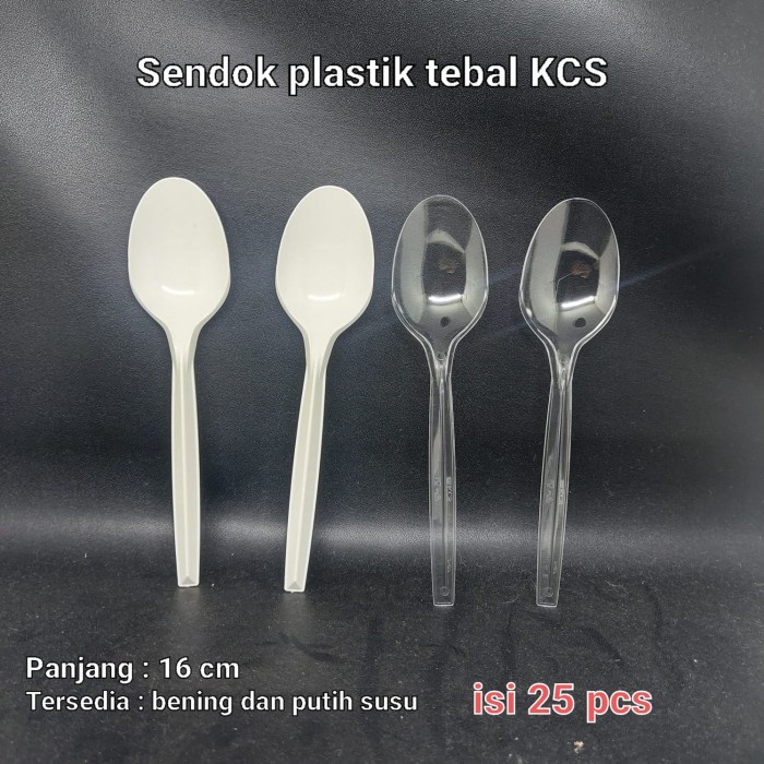 Jual Sendok Plastik Tebal dan kekar merk KCS anti patah isi 25 pcs ...