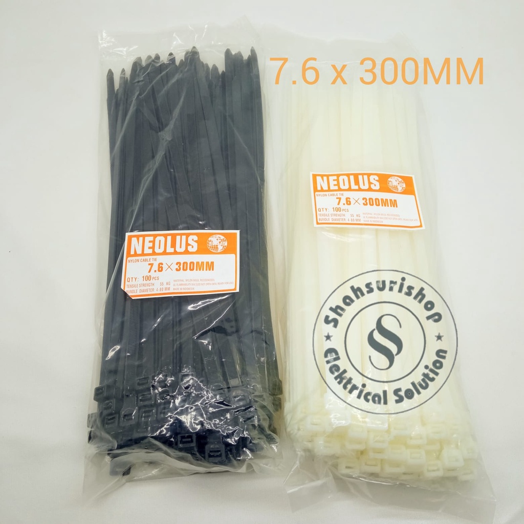 Jual NEOLUS 300MM 7,6 x 300 MM 30 CM ISI 100 PCS KABEL TIES TALI SABUK ...