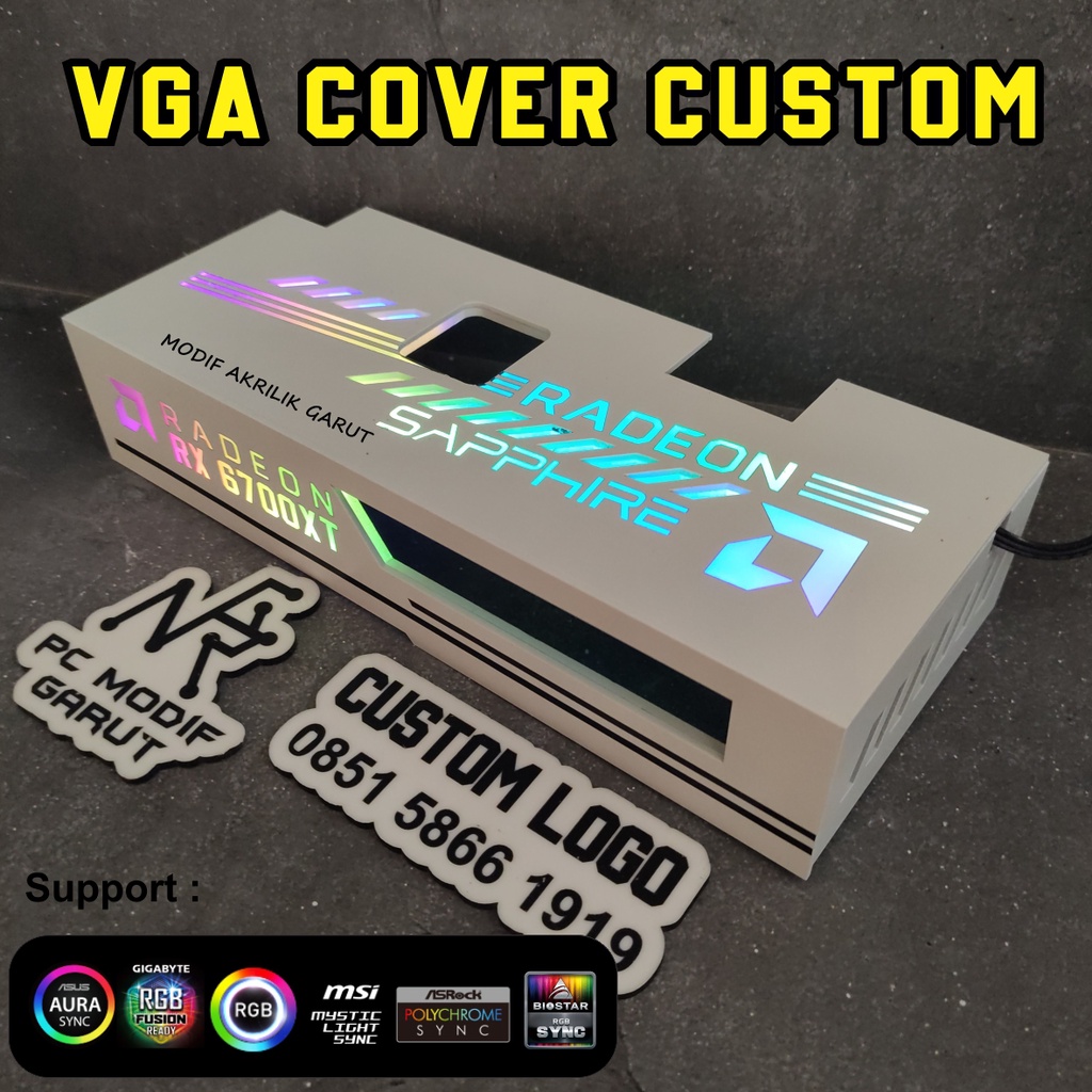 Jual vga cover sapphire pulse rx 6700xt custom logo custom vga | Shopee ...