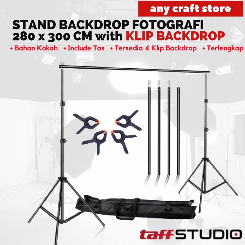 Jual Taffstudio Bracket Stand untuk Backdrop 280cm x 300cm dengan 4 ...