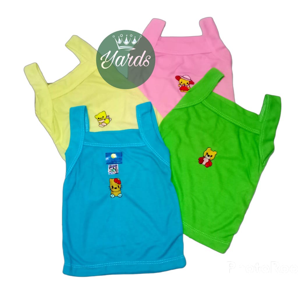 Jual 4 Pcs Singlet Bayi Perempuan All Size Usia 1-2 Tahun - Kaos Dalam ...