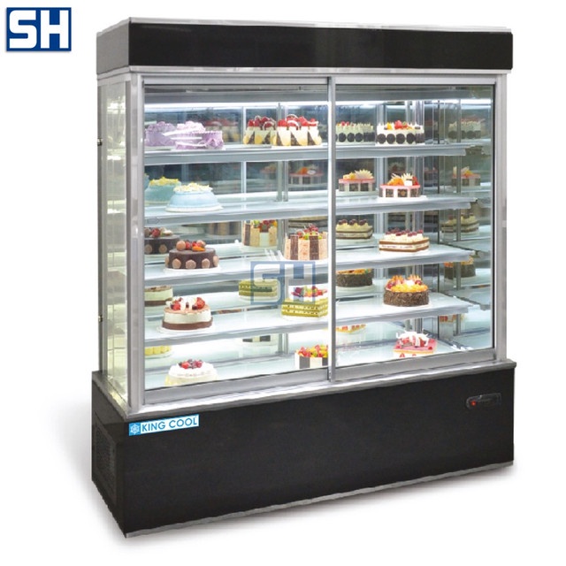 Jual SGH-180WF FRONT SLIDING DOOR CAKE SHOWCASE (BLACK MARBLE) MERK ...