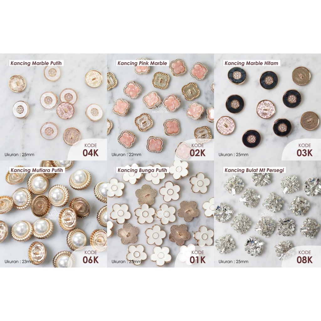 Jual Kancing Jamur Kancing Mutiara Hias Jas Baju Premium | Shopee Indonesia