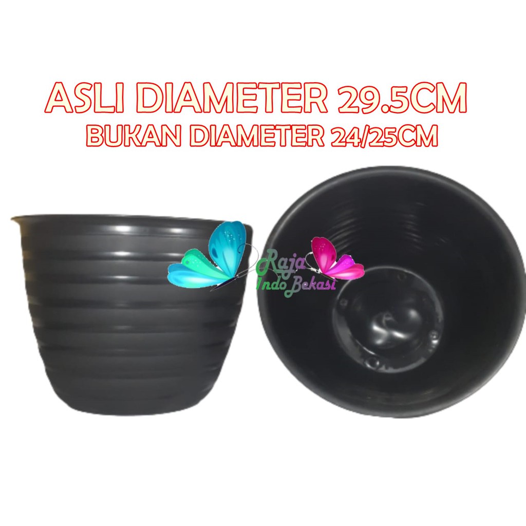 Jual Pot Ruby Tawon 30 Pot Bunga Murah Hitam Plastik JM motif tawon ...