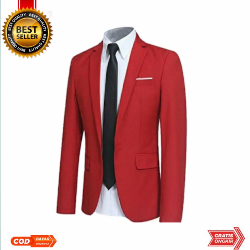 Jual JAS BLAZER PRIA,JAS FORMAL,JAS BLAZER LIST PUTIH | Shopee Indonesia