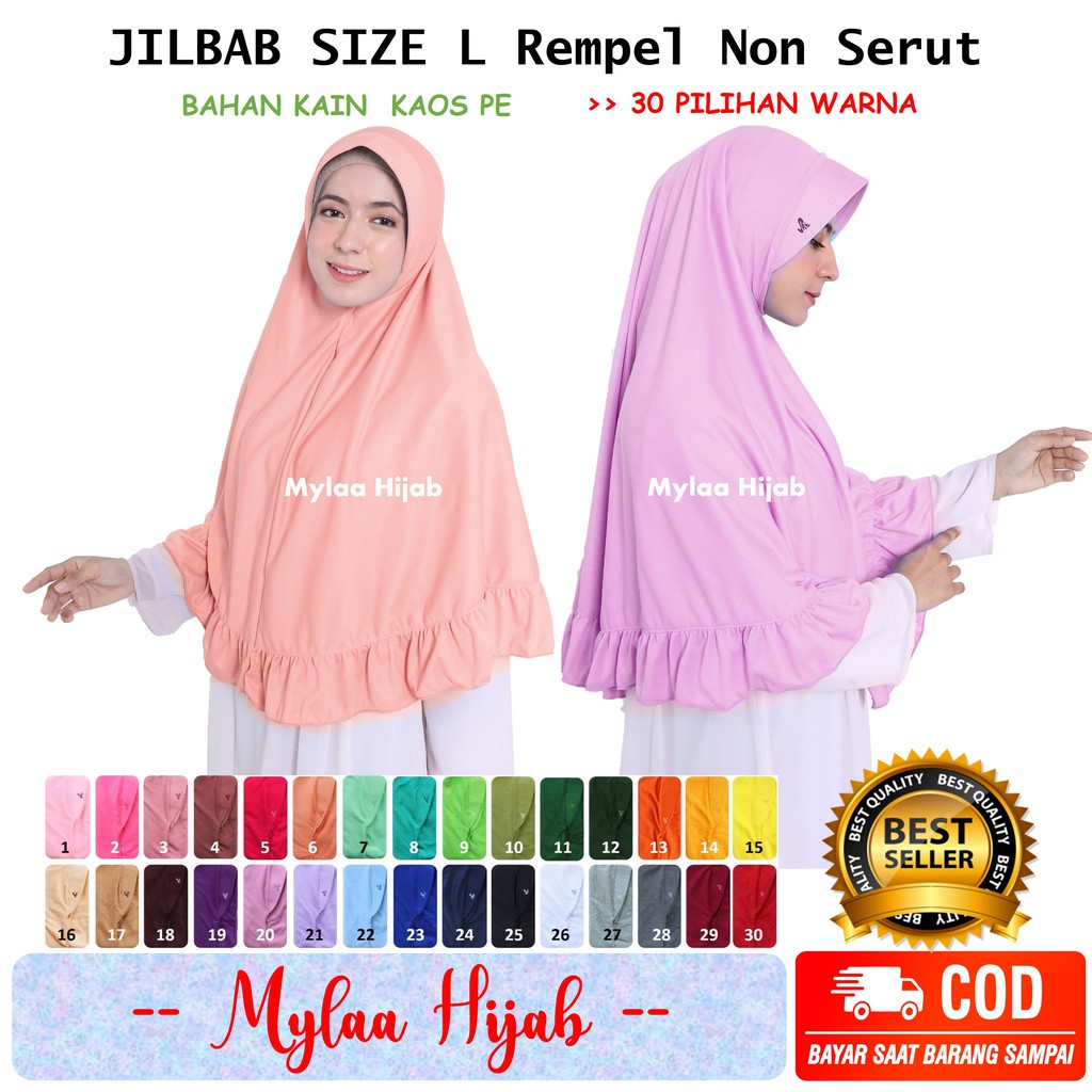 Jual JILBAB Instan bergo Rempel kerudung hijab size L bahan kaos anak ...