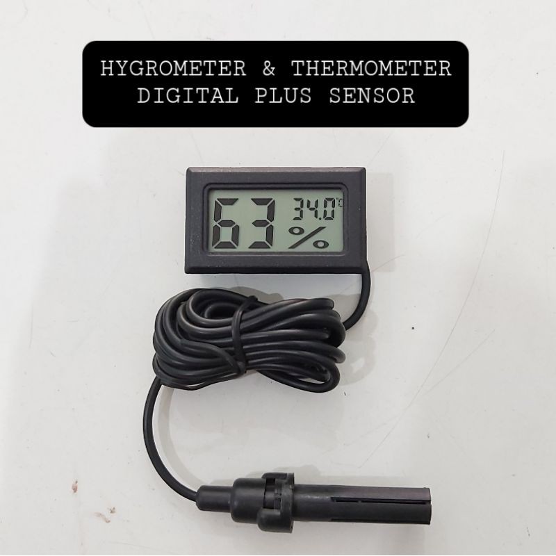 Jual LCD HYGROMETER TERMOMETER DIGITAL DENGAN SENSOR KELEMBAPAN ...