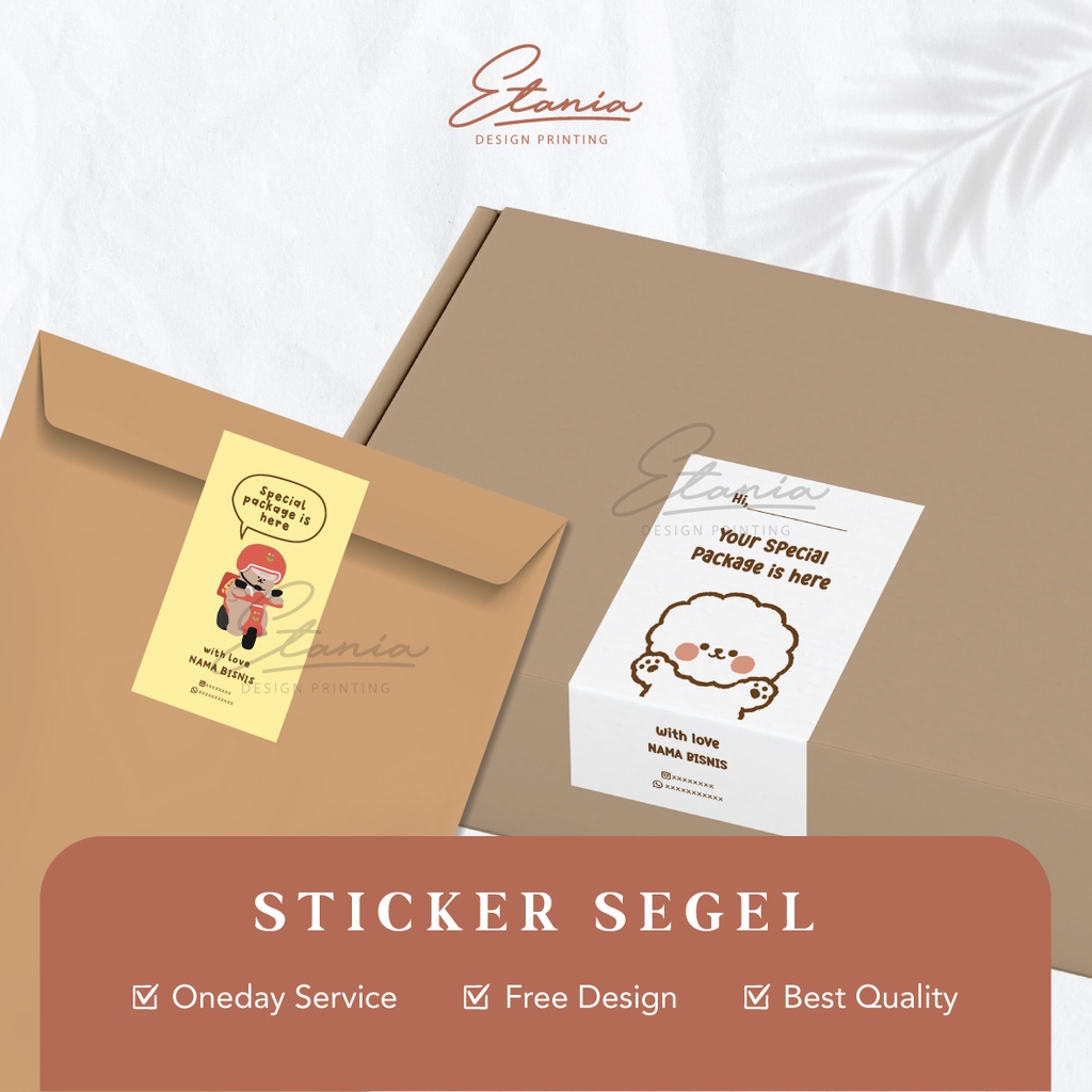 Jual Sticker segel packaging sticker packing sticker box packaging ...