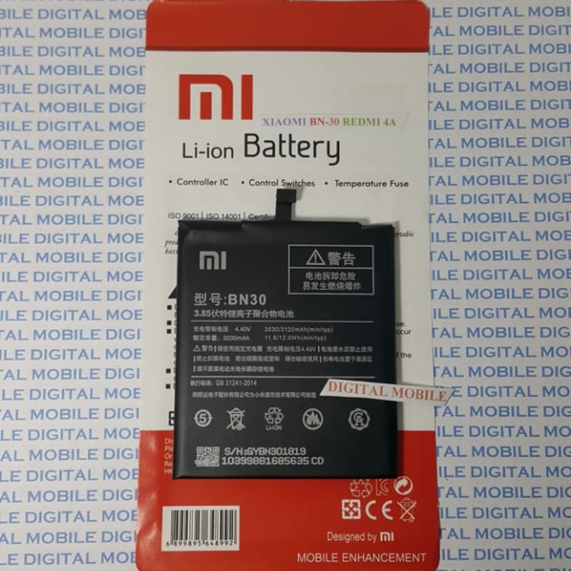 Jual BATERAI BATTERAI BATTERY XIAOMI REDMI 4A MI 4A ORIGINAL | Shopee ...