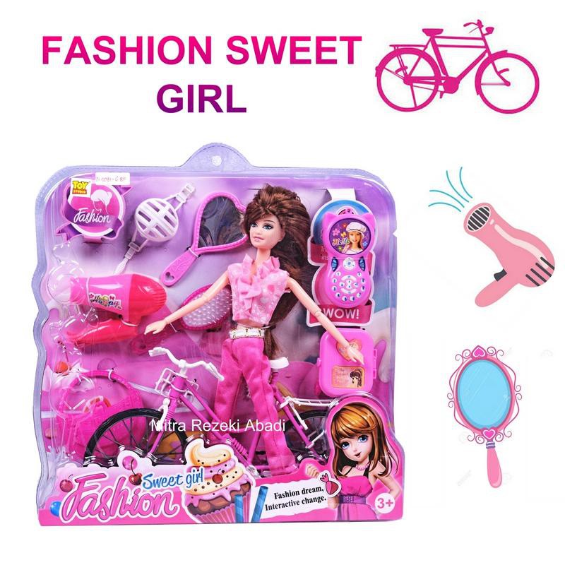 Jual BONEKA BARBIE FASHION SWEET GIRL SEPEDA | Shopee Indonesia