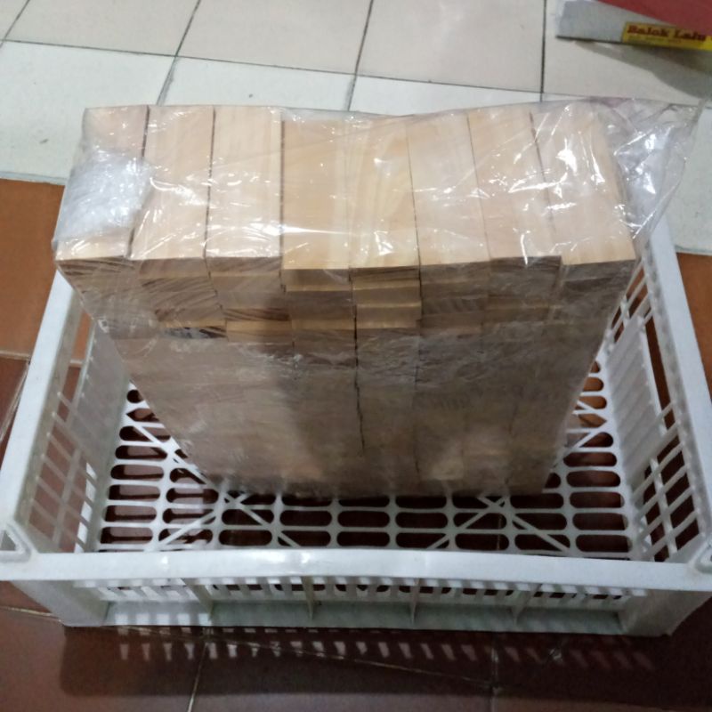 Jual Kapla Serat Super Isi 200 Pcs Kayu Pinus Natural Premium Mainan ...
