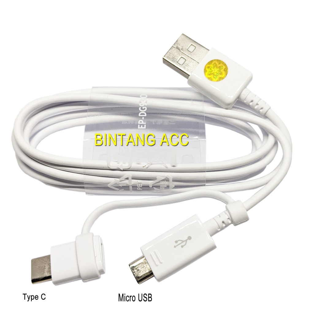 Jual Kabel Data Original Samsung 2 in 1 (Micro dan Type C) Fast ...