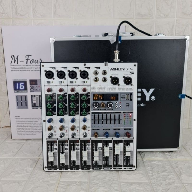Jual Mixer Ashley M Four 4-Channel Bluetooth - USB free hardcase ORIGINAL | Shopee Indonesia