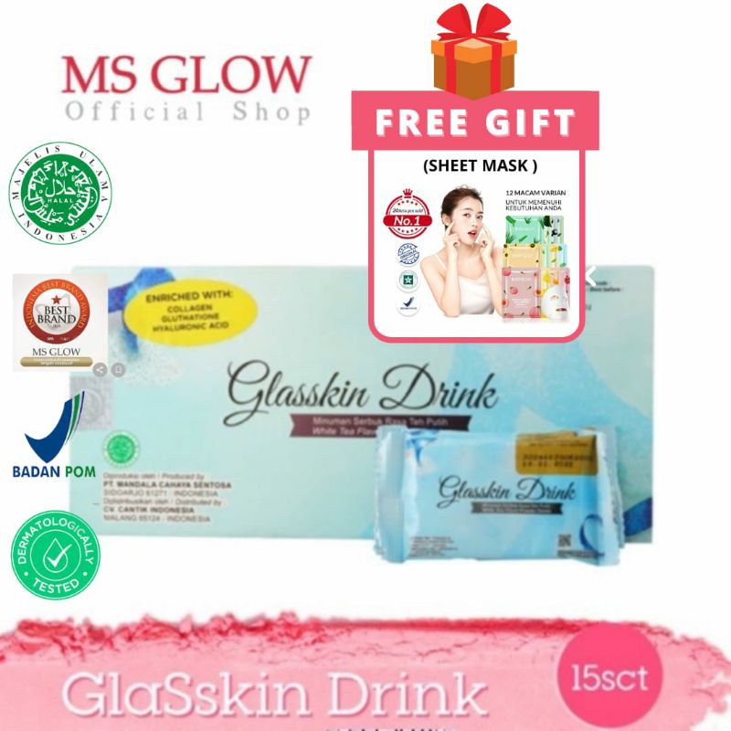 Jual Glaskin drink ms glow (free seetmask) | Shopee Indonesia