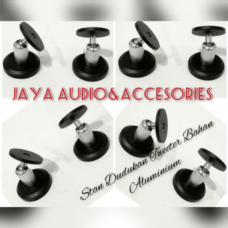 Jual dudukan kaki staging tweeter chrome black Matrial aluminium ...