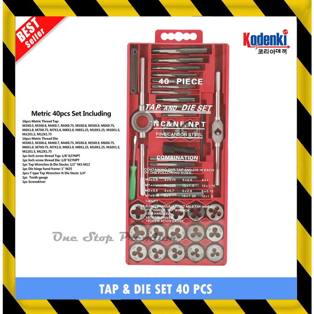 Jual ALAT GAGANG STANG SETANG HAND TAP AND DIES SET TAP SENAI SNAI SNEI ...