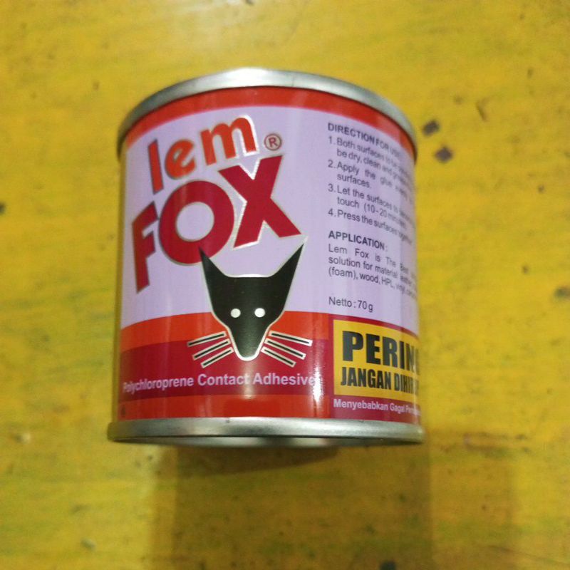 Jual lem fox kuning, lem sandal, lem kayu | Shopee Indonesia