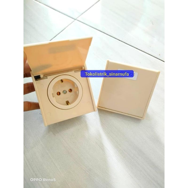 Jual STOP KONTAK dengan tutup untuk pemasangan tertanam | Shopee Indonesia