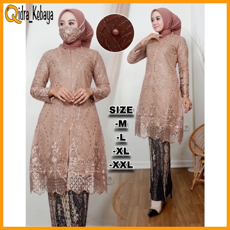 Jual Set Kebaya Tunik busui Kebaya Wisuda Stelan Kebaya Brokat Set ...