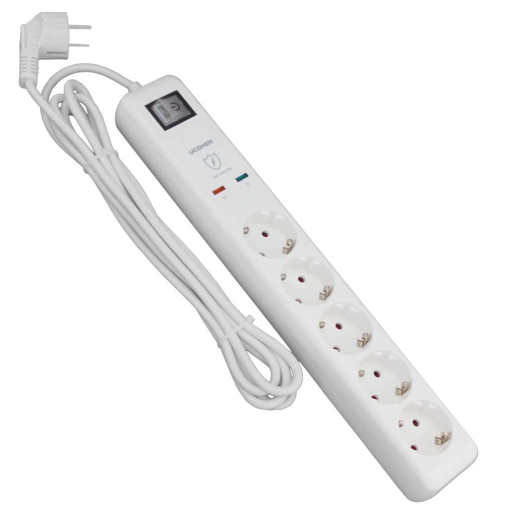 Jual power strip-stop kontak-surge protector-Colokan 5 lubang dengan ...