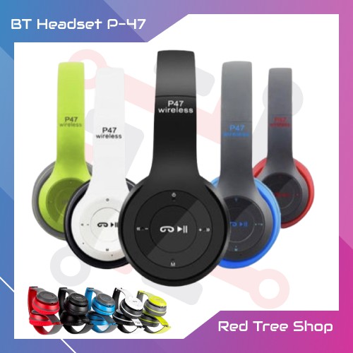 Jual Wireless Headset Bluetooth P47 / Headphone P-47 Pro Pure Bass ...