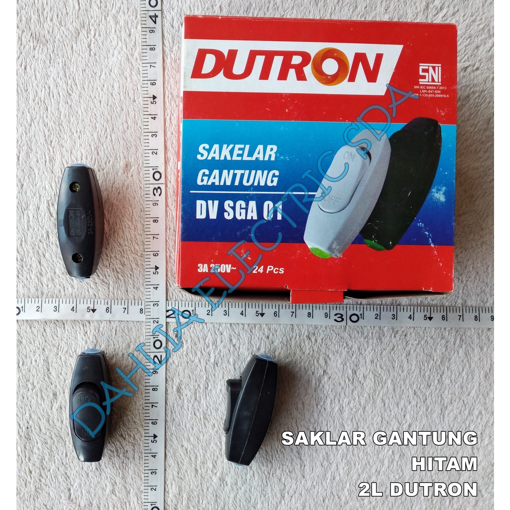Jual SAKLAR GANTUNG 2 LUBANG DUTRON (HITAM) | Shopee Indonesia
