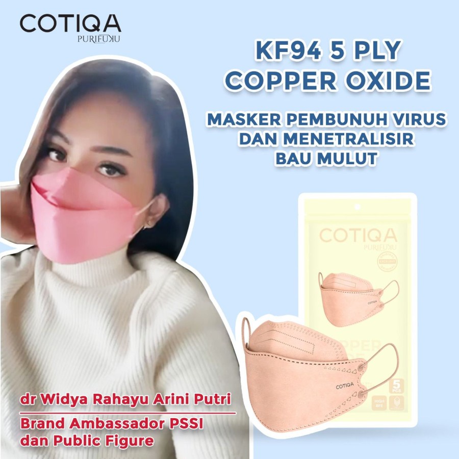 Jual Masker Medis KF94 COTIQA COPPER OXIDE ORIGINAL 5ply | DESIGN BY ...