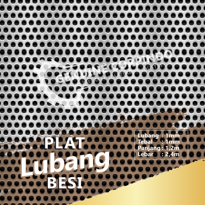 Jual Plat Besi Lubang 1 mm, Tebal # 1 mm Lebar 1,2 M X 2,4 M | Shopee ...