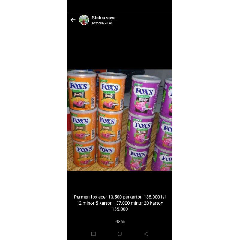 Jual Permen fox kaleng | Shopee Indonesia