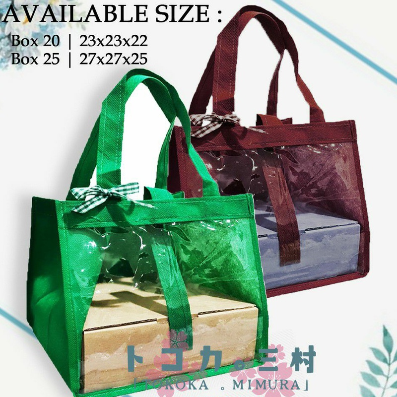 Jual [ Premium / 10 Pcs ] Tas Spunbond Mika Box Kue dan Kotak Nasi - Goodie Bag | Shopee Indonesia