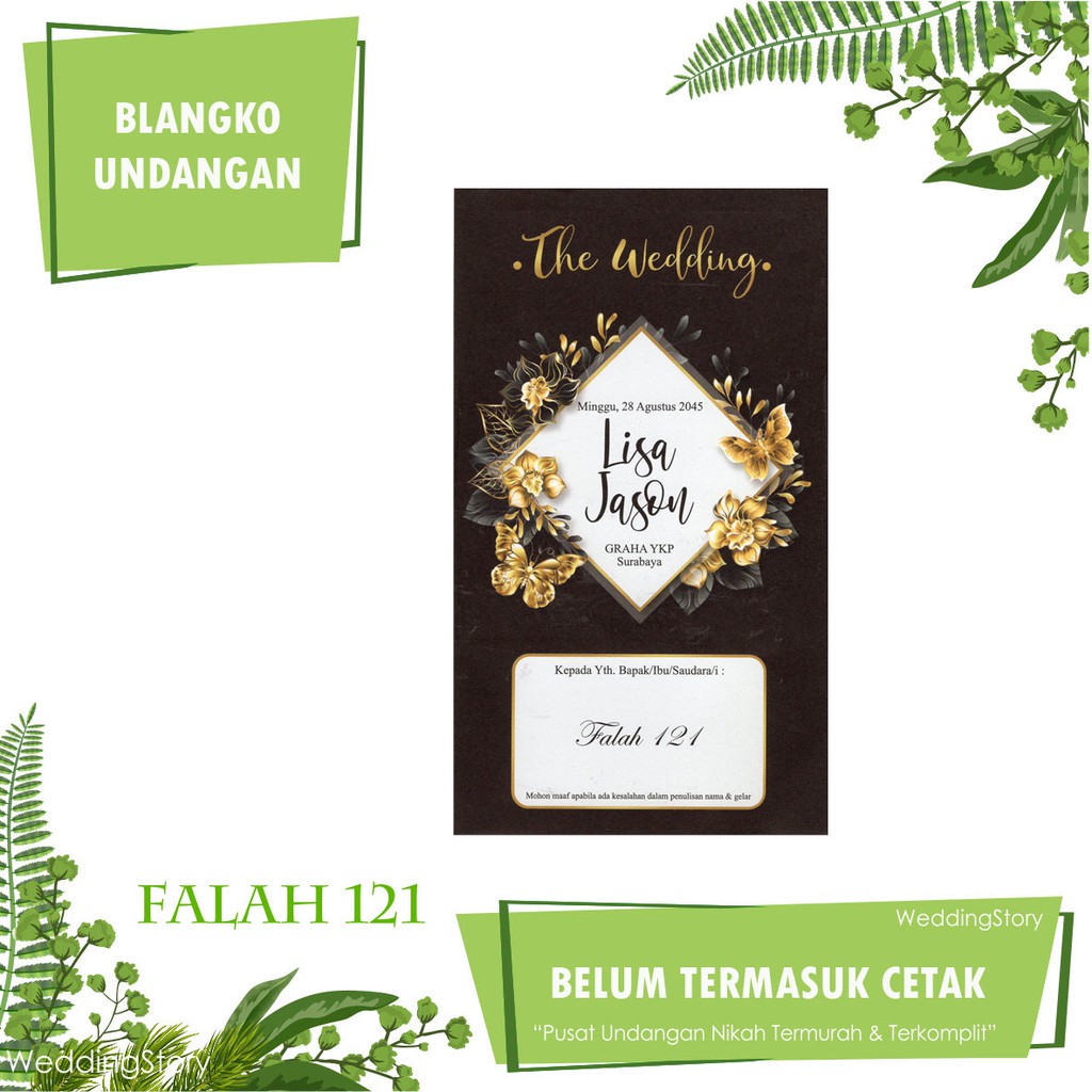 Jual FALAH 121 Cetak Kertas Undangan Pernikahan atau Undangan Nikah ...