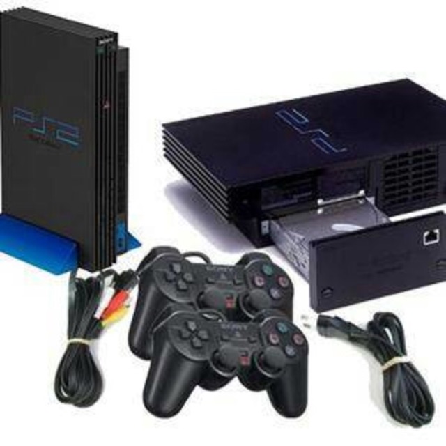 Jual Playstation 2 ( PS 2 ) FAT HDD NA 80GB + 2 STIK GETAR ( PS2 ...