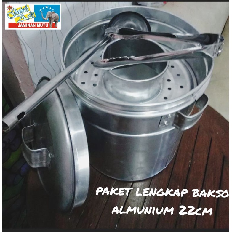 Jual paket lengkap Dandang bakso mini UK 22 cm almini | Shopee Indonesia