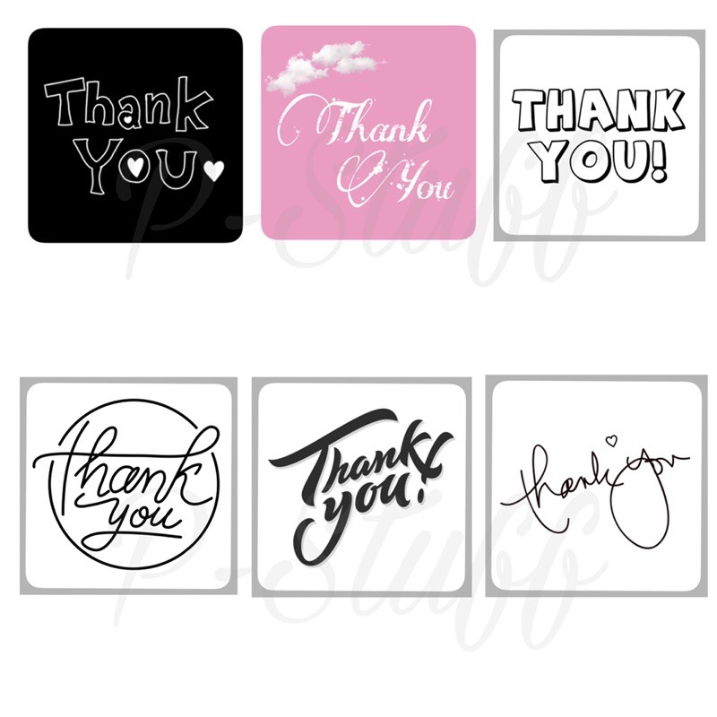 Jual Sticker Stiker Label Thank You Terima Kasih Kemasan Kotak Hampers ...