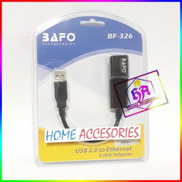 Jual Bafo USB 2.0 Bafo BF-326 USB to Lan 10/100Mbps USB Lan Bafo/BAFO ...