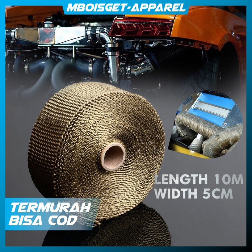 Jual GEONYIEEK Exhaust Wrap Lakban Peredam Panas Knalpot - MP-001 ...