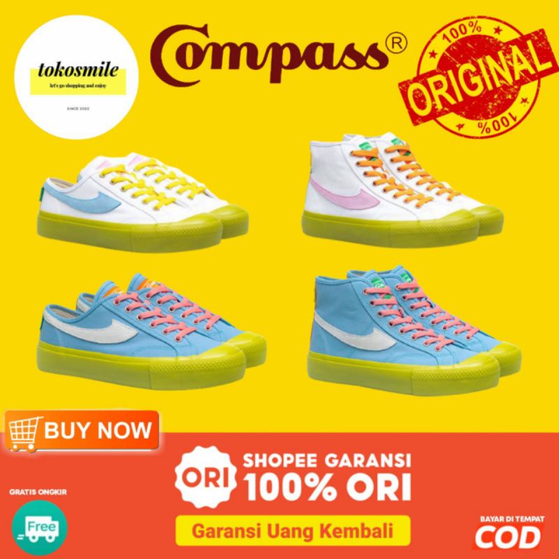 Jual [READY STOCK & 100% ORIGINAL] Sepatu Compass Gazelle Matcha White ...