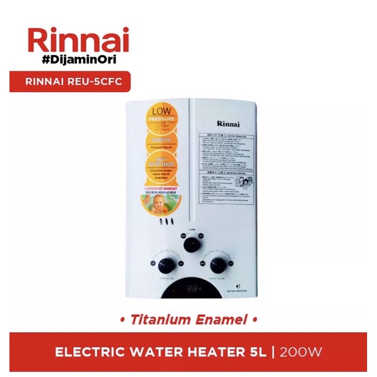 Jual RINNAI Gas Water Heater [5 L] REU-5CFC | Shopee Indonesia