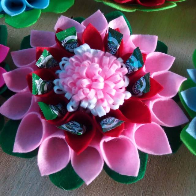 Jual Bunga candy dari flanel | Shopee Indonesia