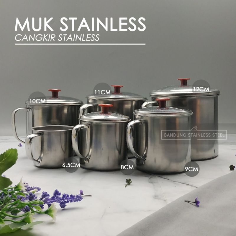 Jual Muk Stainless Kopi Teh serbaguna murah ukuran 10cm 12cm / Gelas ...