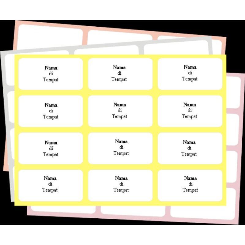 Jual Cetak Label Stiker Nama Undangan Pernikahan Dengan Label Tom