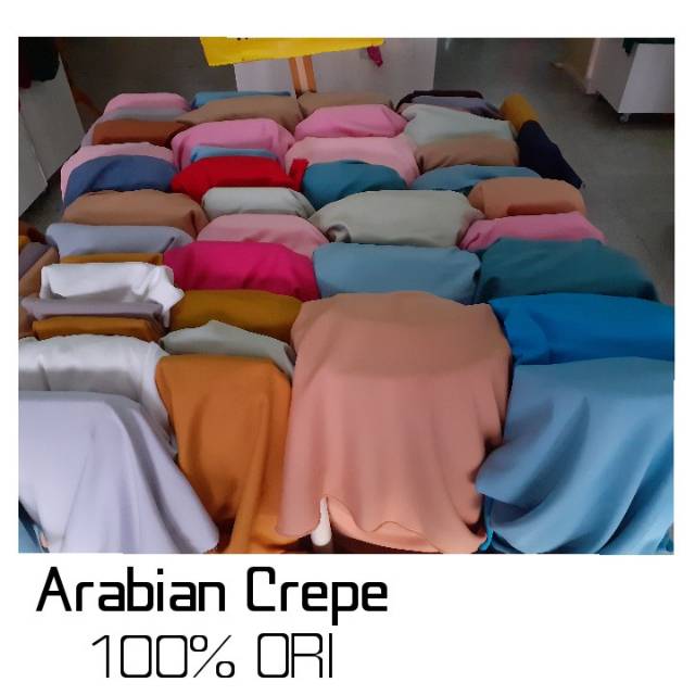Jual Kain Arabian crepe premium harga PER 0.5 M / Lebar 150 cm | Shopee ...