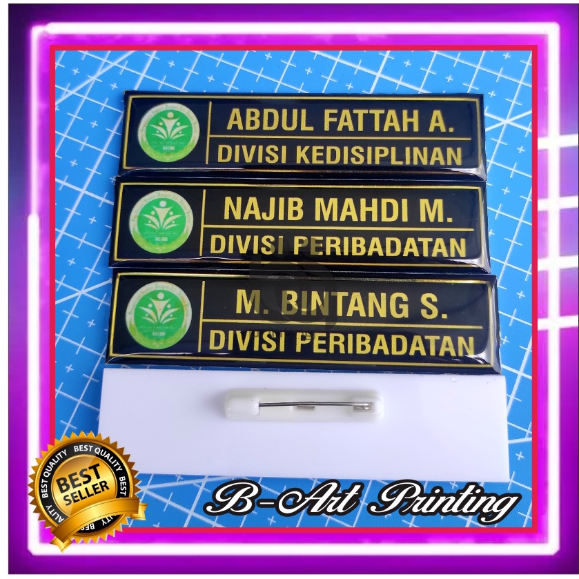 Jual HARGA GROSIR Papan Nama Nama Dada Name Tag Akrilik Gold / Dokter ...