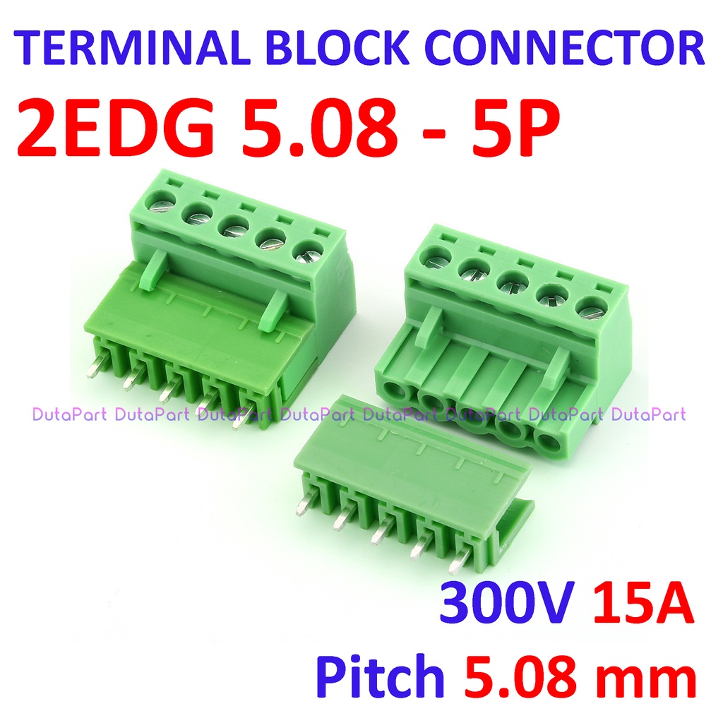 Jual 2EDG 5.08 5P 5 Pin Lurus Terminal Block Connector 5.08mm Male Female | Shopee Indonesia