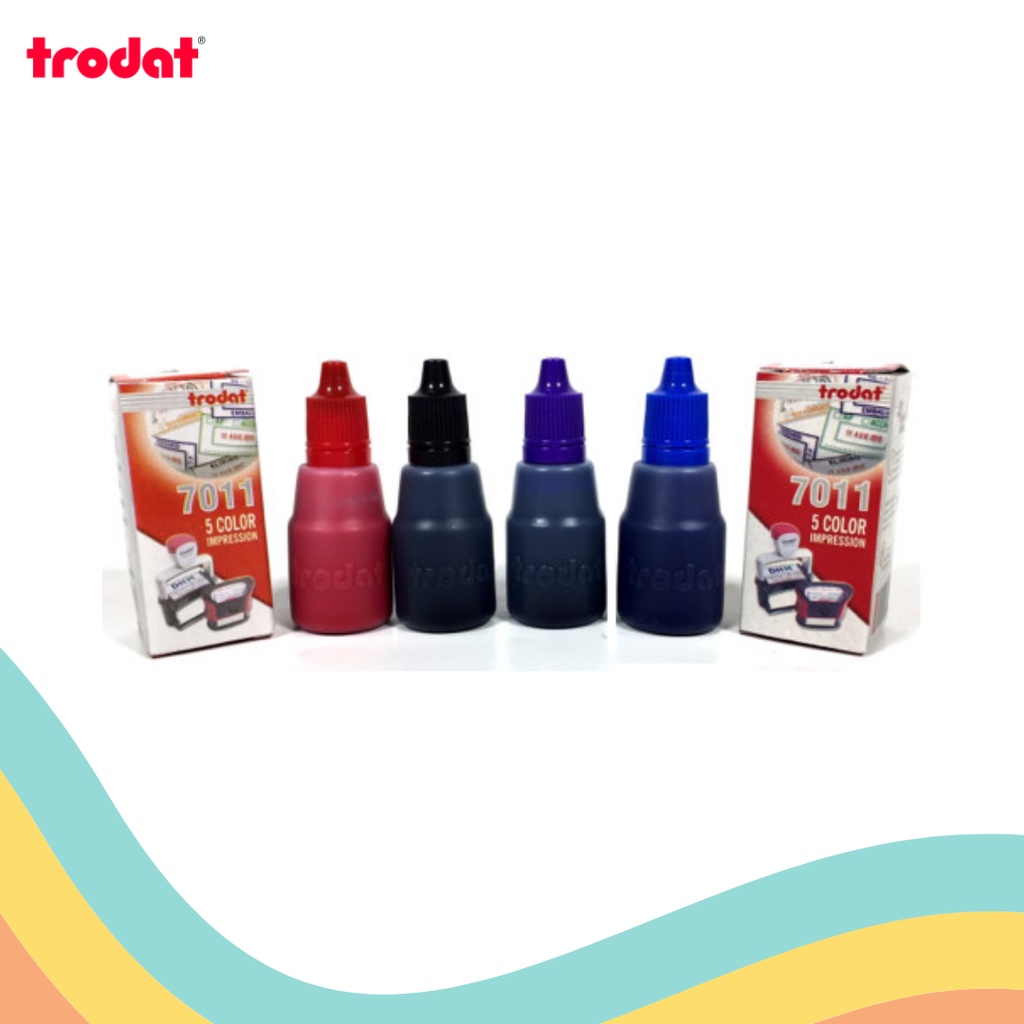 Jual TINTA CAP TRODAT 25 ML 7011 HITAM (1 PCS) | Shopee Indonesia