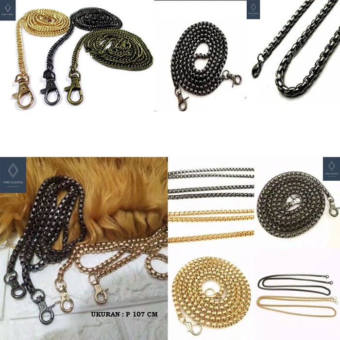 Jual PROMO TALI RANTAI TAS WANITA - RANTAI ULIR - UKURAN : PANJANG 115 ...